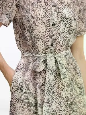 MARC AUREL Buttoned Belted Mini Dress