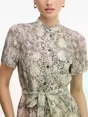 MARC AUREL Buttoned Belted Mini Dress