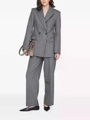 ANINE BING Pinstripe Trousers - Grey