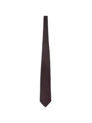 Corneliani Dotted Silk Necktie - Brown