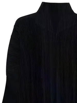 Issey Miyake Pleated Zip-up Jacket - Black