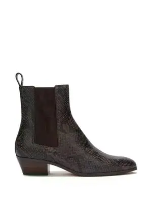 ODISSI Ella Python-effect Bootie - Black