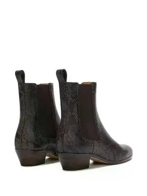 ODISSI Ella Python-effect Bootie - Black