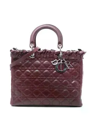 Dior 2011 Large Lambskin Cannage Bow Lady Satchel