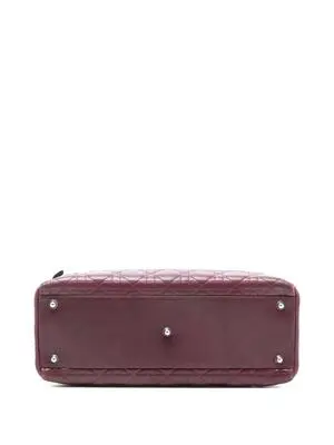 Dior 2011 Large Lambskin Cannage Bow Lady Satchel