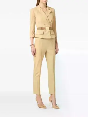 Elisabetta Franchi Belted Double-breasted Jacket - Neutrals
