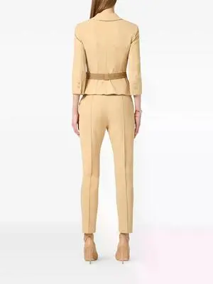 Elisabetta Franchi Belted Double-breasted Jacket - Neutrals