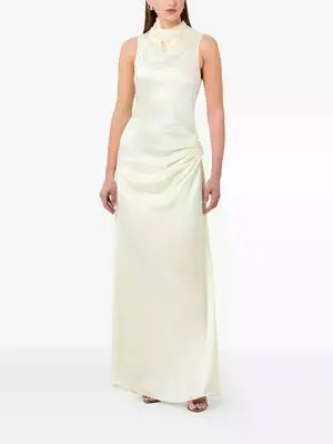 NICHOLAS Fabiana Draped Maxi Dress - Neutrals