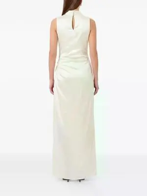 NICHOLAS Fabiana Draped Maxi Dress - Neutrals