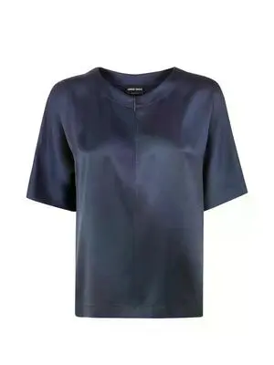 Giorgio Armani Silk Short Sleeve Blouse