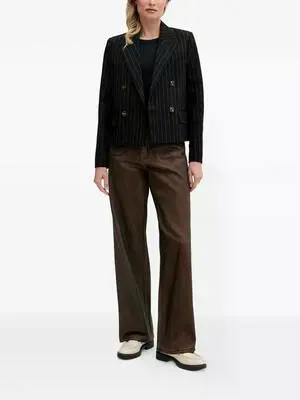 BENETTON Pinstripe Double-breasted Blazer