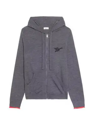 Zadig&Voltaire Hooded Zip Up Sweatshirt