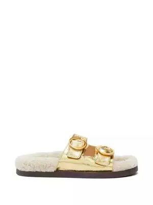 Odissi Gold Tone Shoes For Women