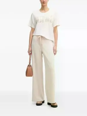 Joseph Ribkoff Drawstring Wide Leg Trousers