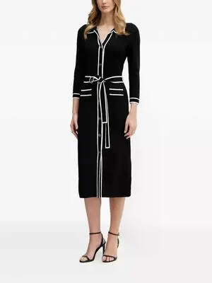 Joseph Ribkoff Buttoned Belted Midi Dress