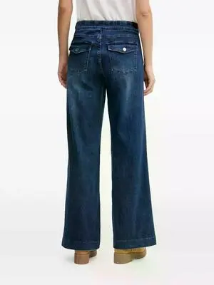 Joseph Ribkoff Button-detail Wide Leg Jeans