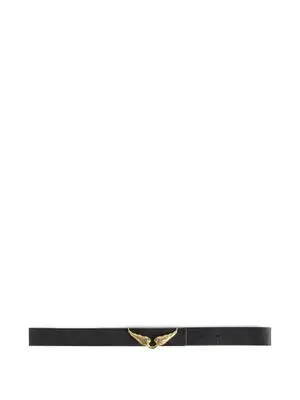 Zadig&Voltaire Rock Reversible Wings Leather Belt - Neutrals