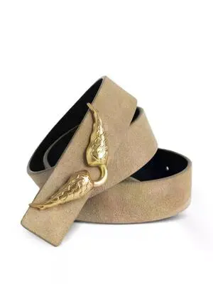 Zadig&Voltaire Rock Reversible Wings Leather Belt - Neutrals