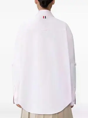 Thom Browne Crest Embroidery Shirt - Pink