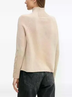 BENETTON Cable-knit High-neck Sweater