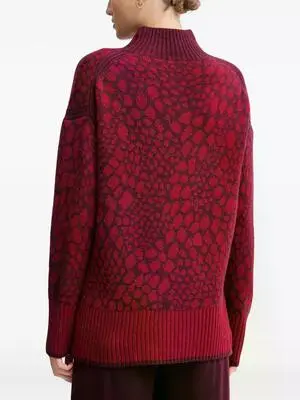 MARC AUREL Patterned Funnel-neck Sweater
