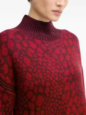 MARC AUREL Patterned Funnel-neck Sweater