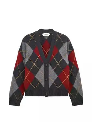 Pringle Of Scotland Argyle Cashmere Cardigan - Grey