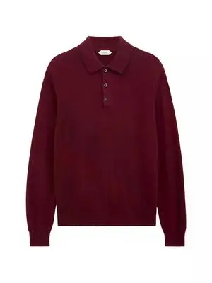 Pringle Of Scotland Long-sleeve Cashmere Polo Shirt - Red