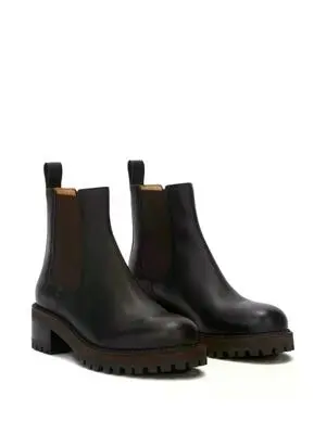 ODISSI Faye Round Toe Leather Boots