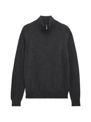 Pringle Of Scotland Quarter-zip Cashmere Sweater - Grey
