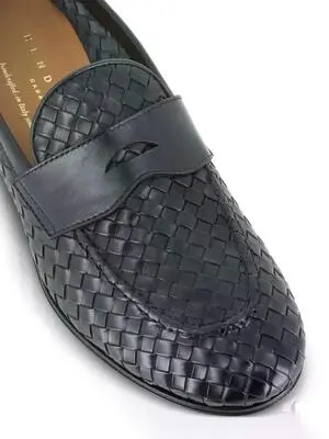 HENDERSON BARACCO Textured Penny Loafers - Black