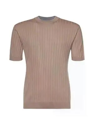 Eleventy Ribbed T-shirt - Neutrals