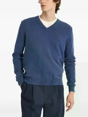 Pringle Of Scotland V-neck Cashmere Sweater - Blue
