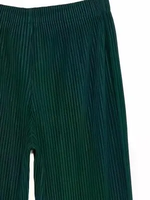 Issey Miyake Pleated Straight-leg Trousers - Green