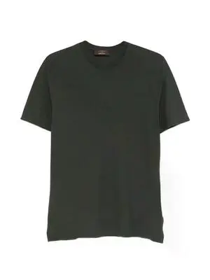 ZANONE Roubd-neck T-shirt - Green