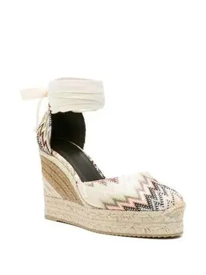 Missoni Zigzag-pattern Tie Espadrilles