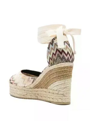 Missoni Zigzag-pattern Tie Espadrilles
