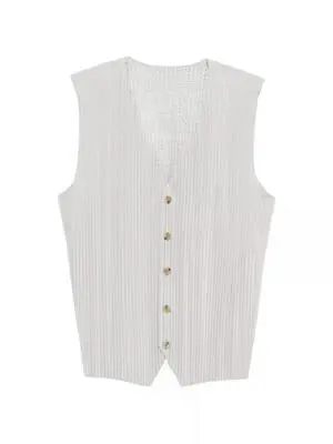 Issey Miyake Pleated Vests For Men