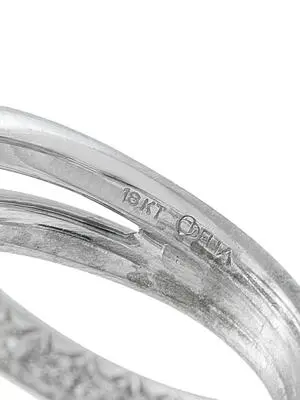 LB EXCLUSIVE 18k White Gold Diamond Heart Ring