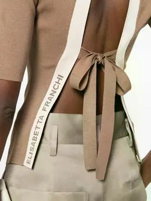 Elisabetta Franchi Ribbed Cut-out Top