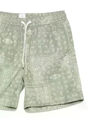 Eleventy Paisley Swim Shorts - Green