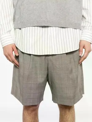 HED MAYNER Plaid Tailored Shorts