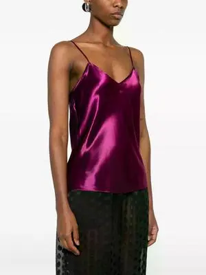 Alberta Ferretti Spaghetti-strap V-neck Top