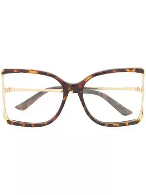 Gucci Oversized-frame Tortoiseshell Glasses
