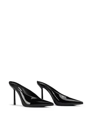 LE SILLA Clivage Leather Mules - Black
