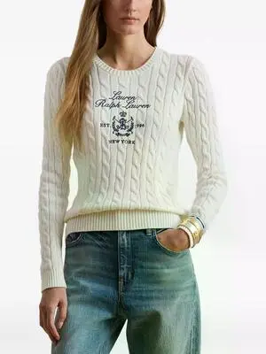 Ralph Lauren Cable-knit Pullover Sweater - White