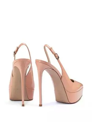 LE SILLA Uma Slingback Platform Pumps - Neutrals