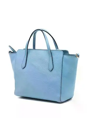Gucci 2016-2025 Mini Leather Swing Satchel - Blue