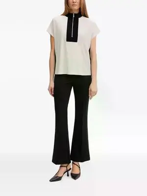 Joseph Ribkoff Zip-neck Short Sleeve Top