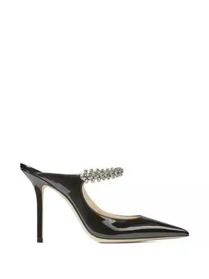 JIMMY CHOO Bing Crystal-strap Pointed Mules